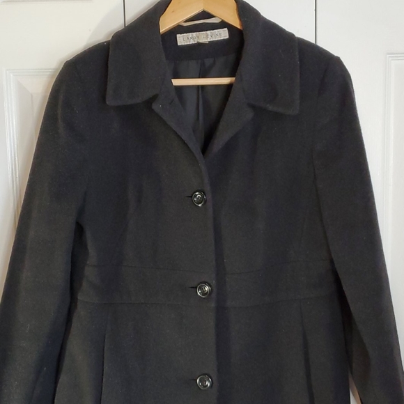 Larry Levine | Jackets & Coats | Larry Levine Charcoal Wool 34 Length ...